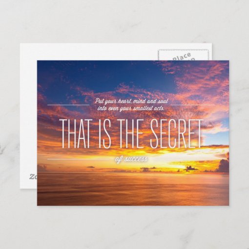 Inspirational and motivational quotes postcard | Zazzle