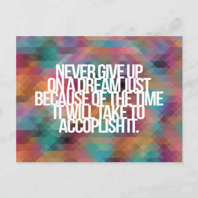 Inspirational and motivational quotes postcard | Zazzle