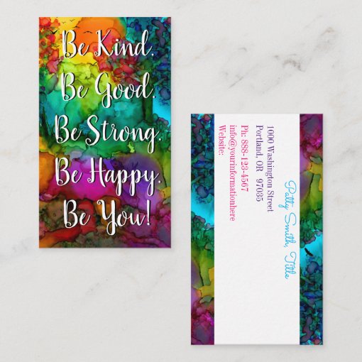 Inspirational and Motivational Words Business Card | Zazzle