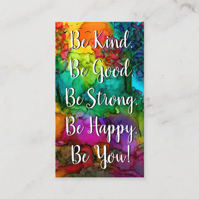 Inspirational and Motivational Words Business Card | Zazzle
