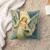 Inspirational Angel Christmas Throw Pillow | Zazzle