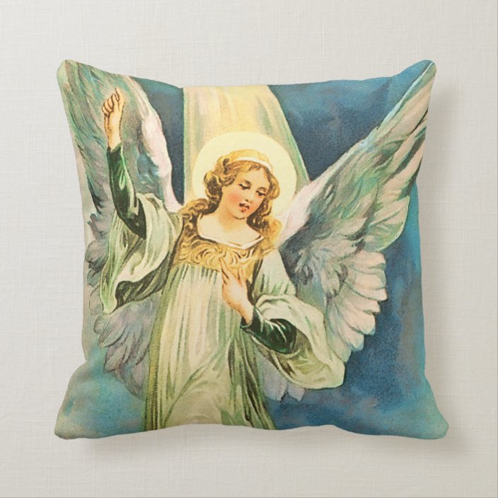 Inspirational Angel Christmas Throw Pillow | Zazzle.com