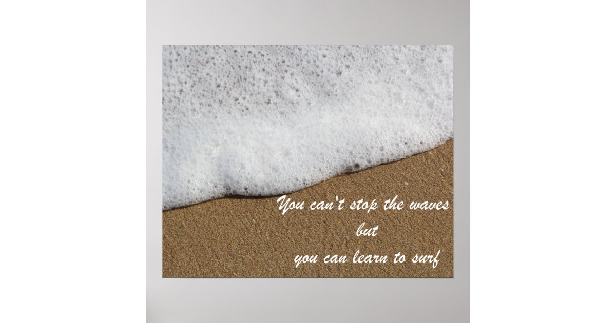 Inspirational Beach Quote Poster | Zazzle
