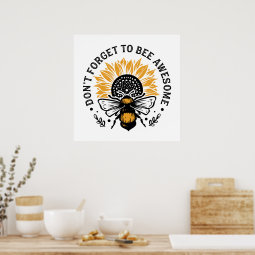inspirational bee lovers word art Poster | Zazzle