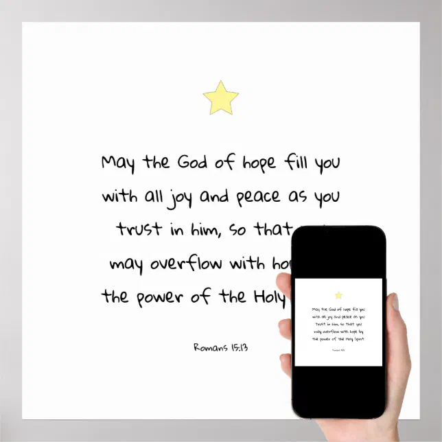 Inspirational Bible Quote Scripture Blessing Faith Poster | Zazzle