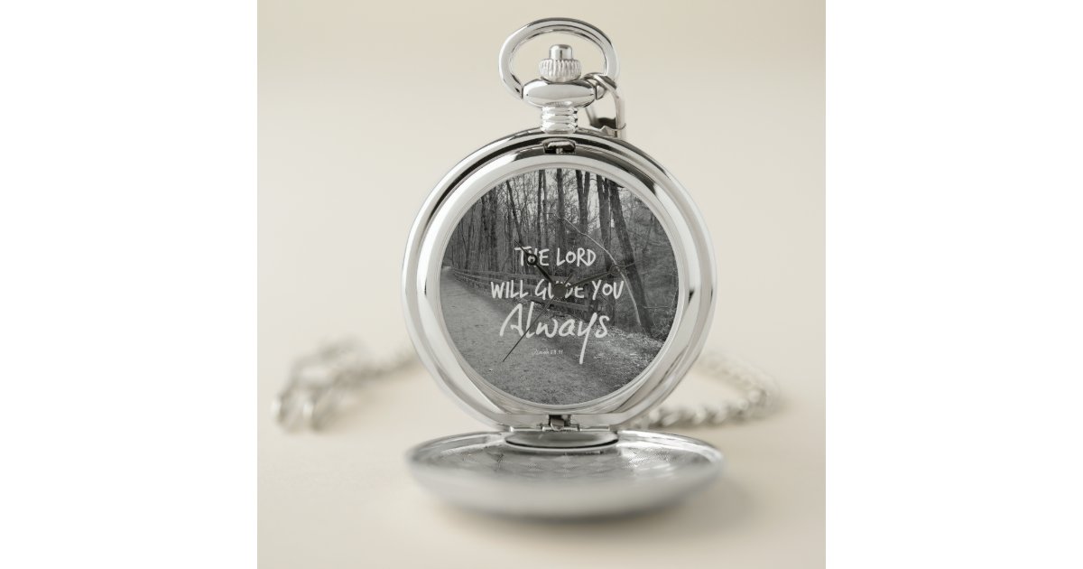Inspirational Bible Verse Pocket Watch | Zazzle