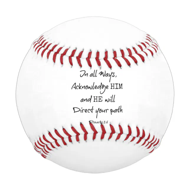 Inspirational Bible Verse Quote Baseball | Zazzle