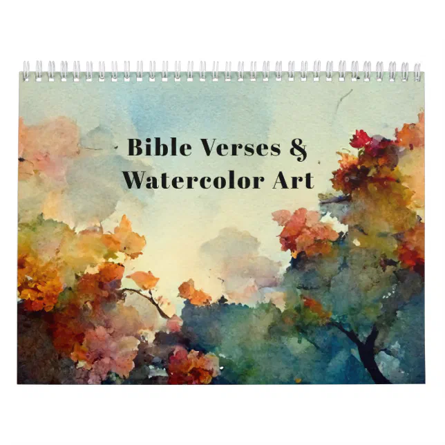 Inspirational Bible Verses & Watercolor Art Calendar | Zazzle