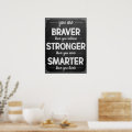 Inspirational Black and White Chalkboard Poster | Zazzle