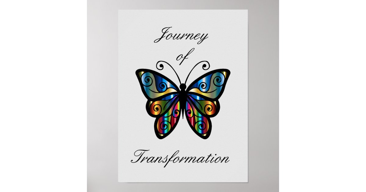 Inspirational Butterfly Healing poster | Zazzle