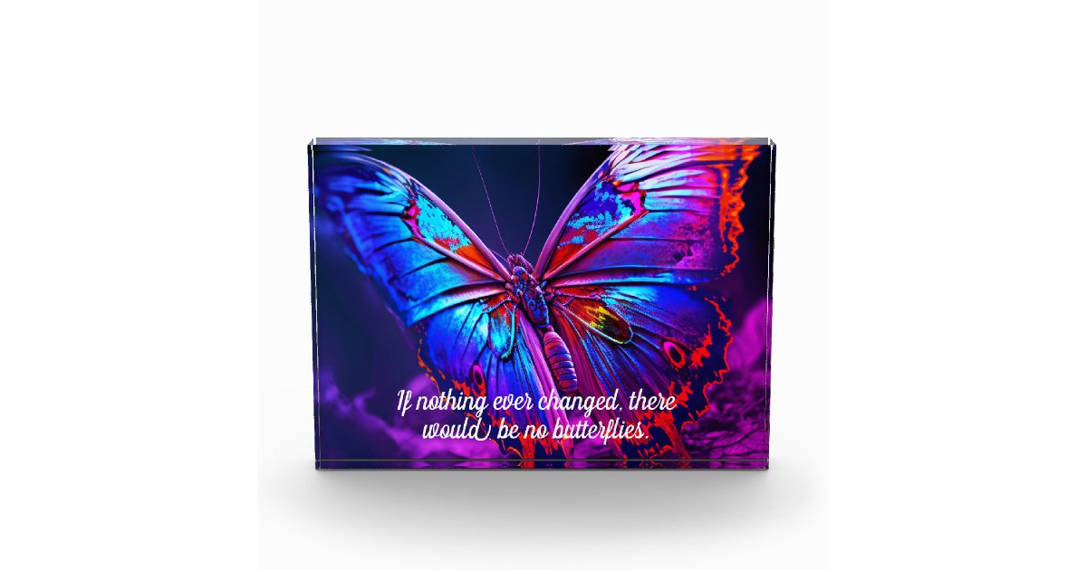 Inspirational Butterfly Message Acrylic Award | Zazzle