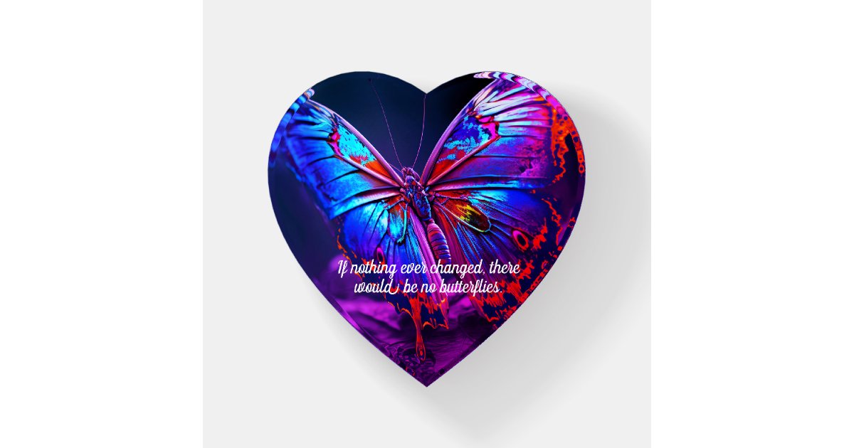 Inspirational Butterfly Message Acrylic Award Paperweight | Zazzle