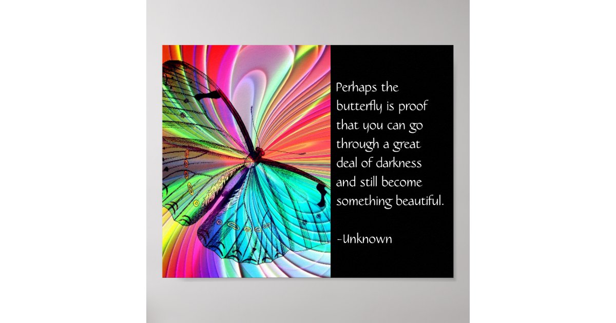 Inspirational Butterfly Poster | Zazzle