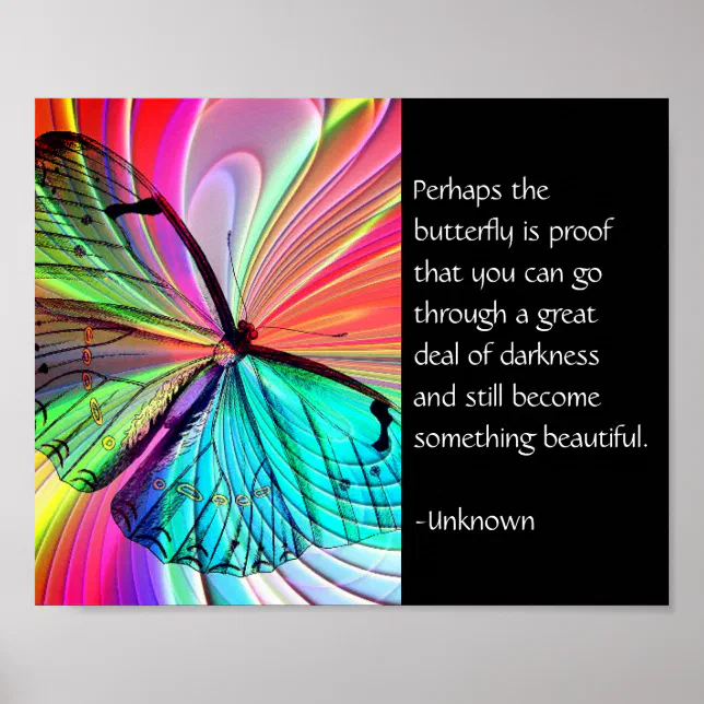 Inspirational Butterfly Poster | Zazzle