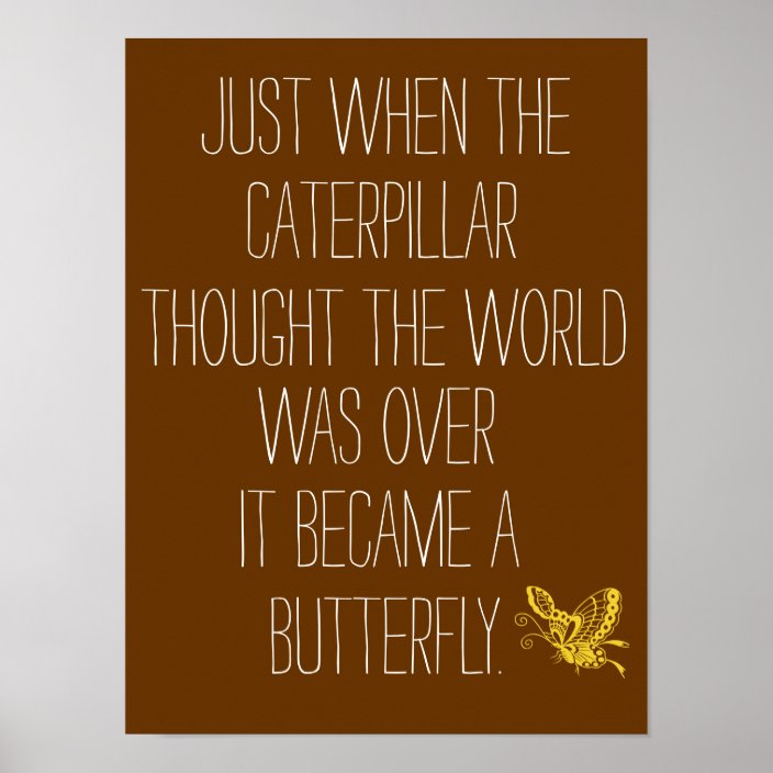 Inspirational Butterfly Quote Poster | Zazzle.com