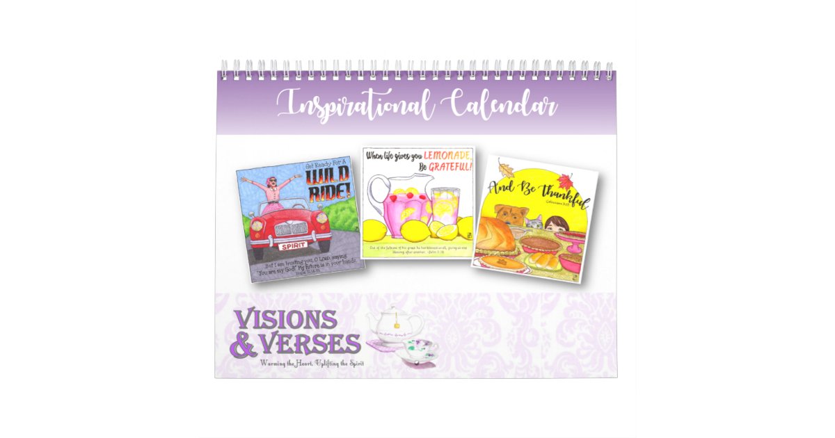 Inspirational Calendar with Original Illustration | Zazzle