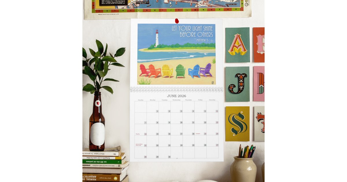Inspirational Calendar with Original Illustration | Zazzle