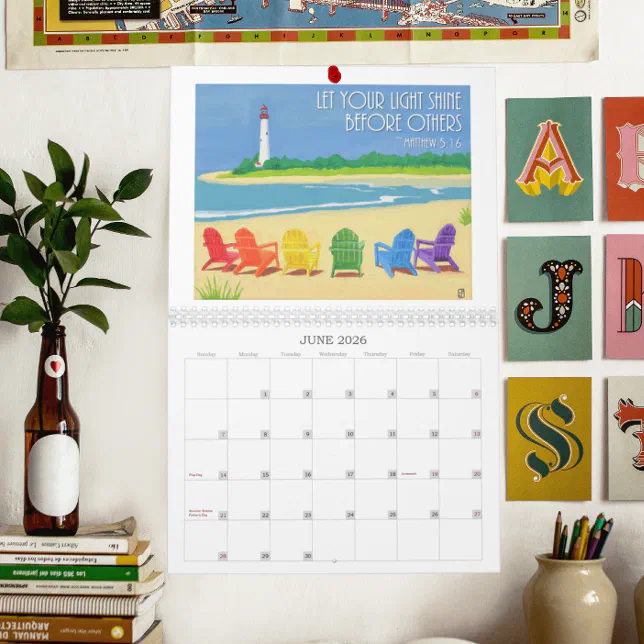 Inspirational Calendar with Original Illustration | Zazzle
