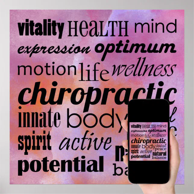 Inspirational Chiropractic Poster | Zazzle