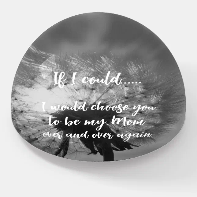 Inspirational Choose You as My Mom Again Paperweight | Zazzle