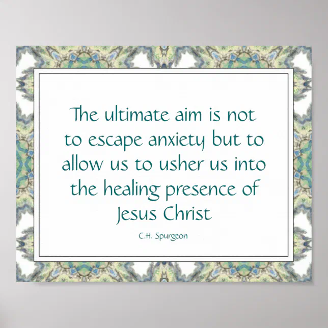 Inspirational Christian Anxiety Depression Quotes Poster | Zazzle