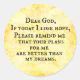 Inspirational Christian Quote: Dear God Classic Round Sticker | Zazzle