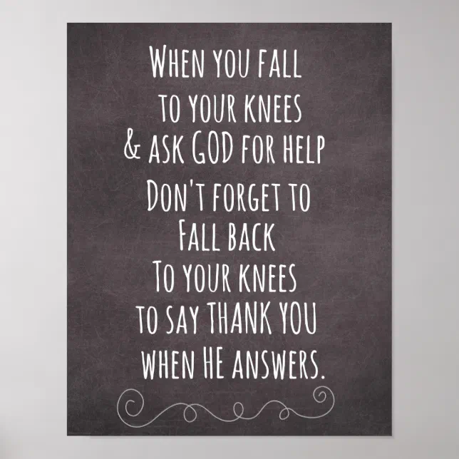 Inspirational Christian Quote Message Poster | Zazzle