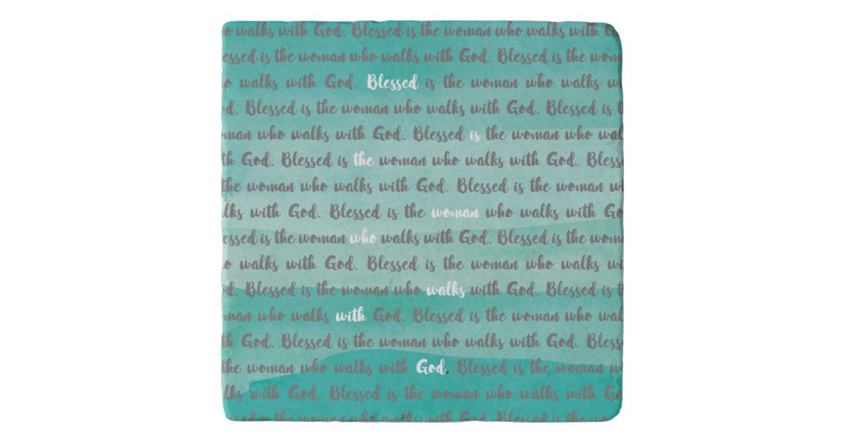 Inspirational Christian Woman Turquoise Trivet | Zazzle