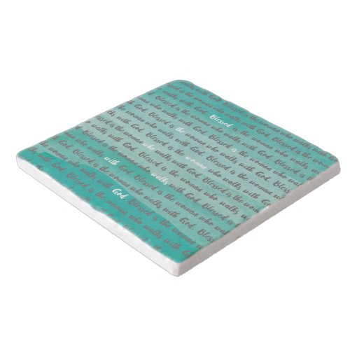 Inspirational Christian Woman Turquoise Trivet | Zazzle