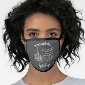 Inspirational Church Quote with Scripture Face Mask | Zazzle