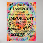 School Teacher's Classroom Rules - SRF Poster | Zazzle.com