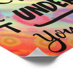 Inspirational Colorful Classroom Teacher Poster | Zazzle