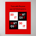 Inspirational do it motivational quote poster | Zazzle