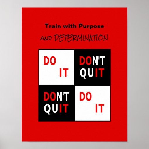 Inspirational do it motivational quote poster | Zazzle