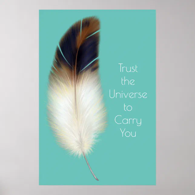 Inspirational Eagle Feather Native American Quote Poster | Zazzle