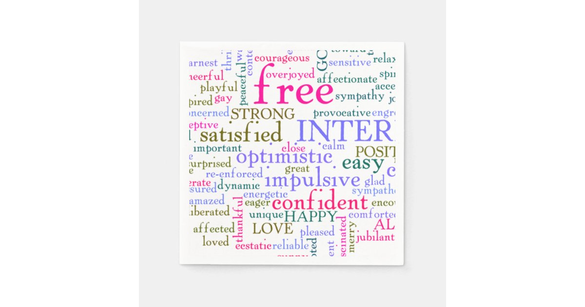 Inspirational Encouraging Words Napkins | Zazzle