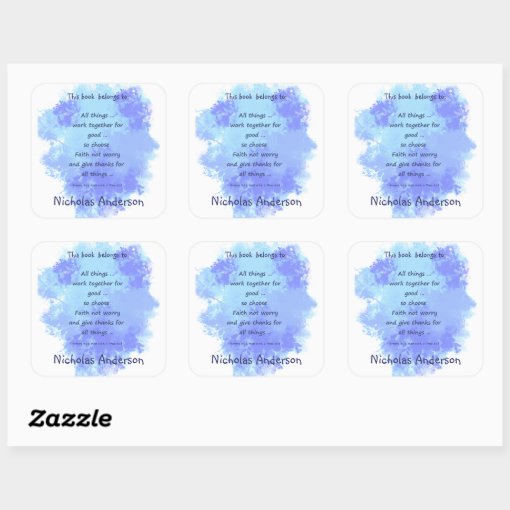 Inspirational Faith Bible Scriptures Bookplate | Zazzle