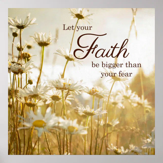 Inspirational Faith Quote Poster Photography Zazzle