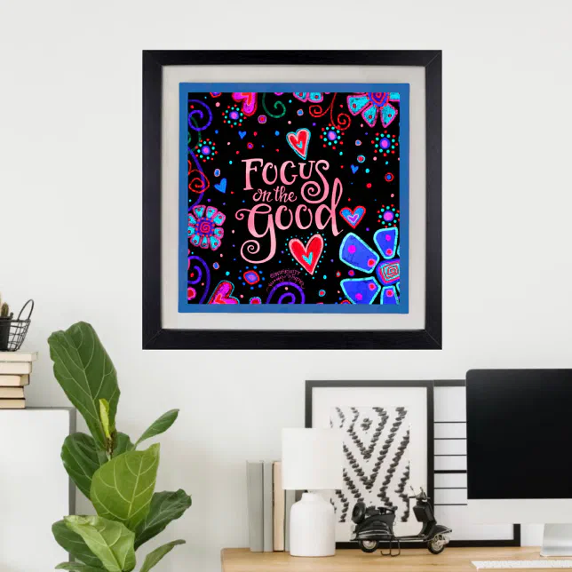 Inspirational Focus on the Good Purple Classroom Poster | Zazzle