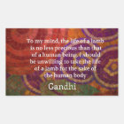 Gandhi Animal Quote Square Sticker | Zazzle.com