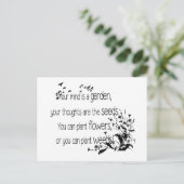 Inspirational Gardening Quote Postcard | Zazzle
