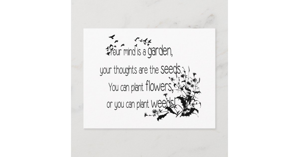 Inspirational Gardening Quote Postcard | Zazzle