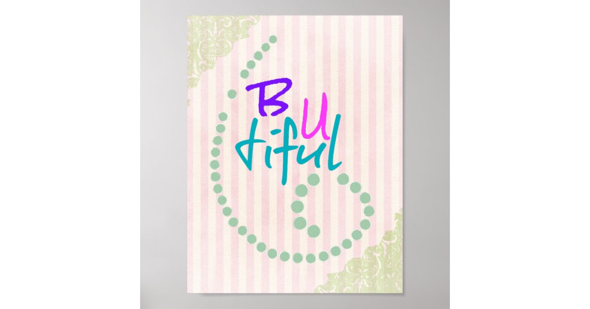 Inspirational Girly Affirmation Quote Poster | Zazzle