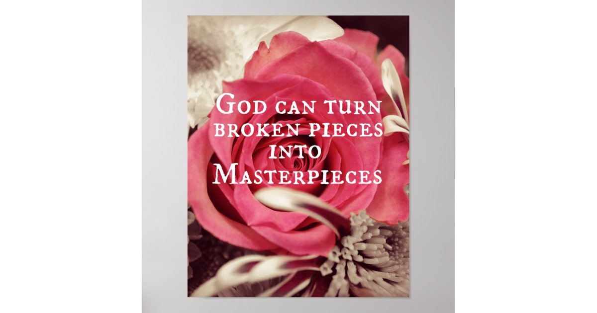 Inspirational God Quote Masterpiece Poster | Zazzle