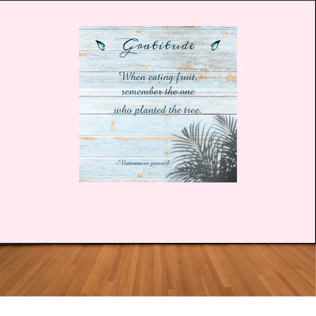 Inspirational Gratitude Saying Poster | Zazzle