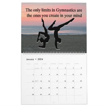 INSPIRATIONAL GYMNASTICS CALENDAR | Zazzle