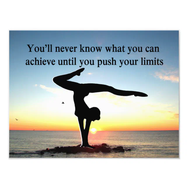 INSPIRATIONAL GYMNASTICS QUOTE DESIGN PHOTO PRINT | Zazzle