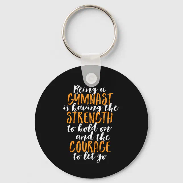 Inspirational Gymnastics Quote Gymnast Daughter Keychain | Zazzle
