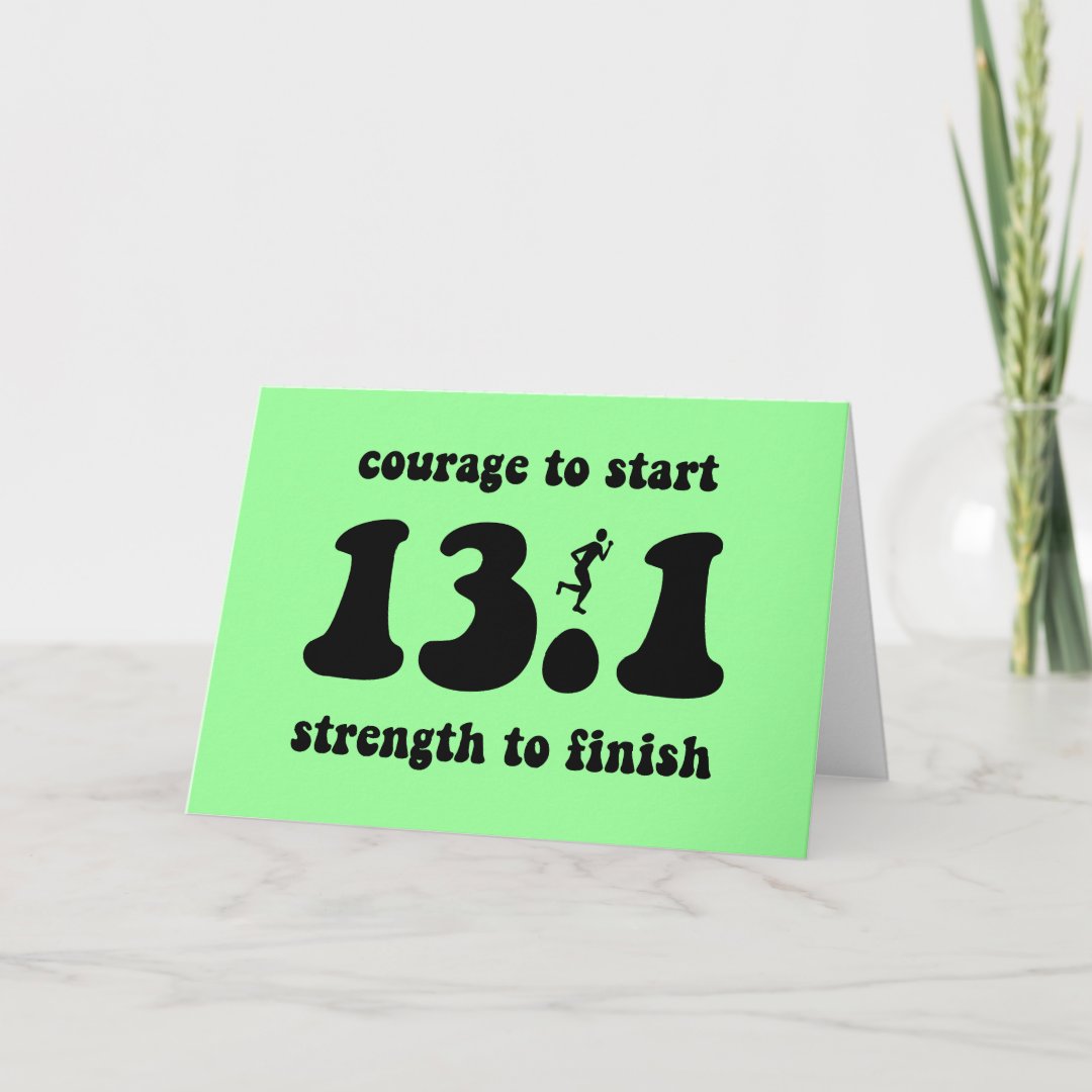 Inspirational half marathon card | Zazzle
