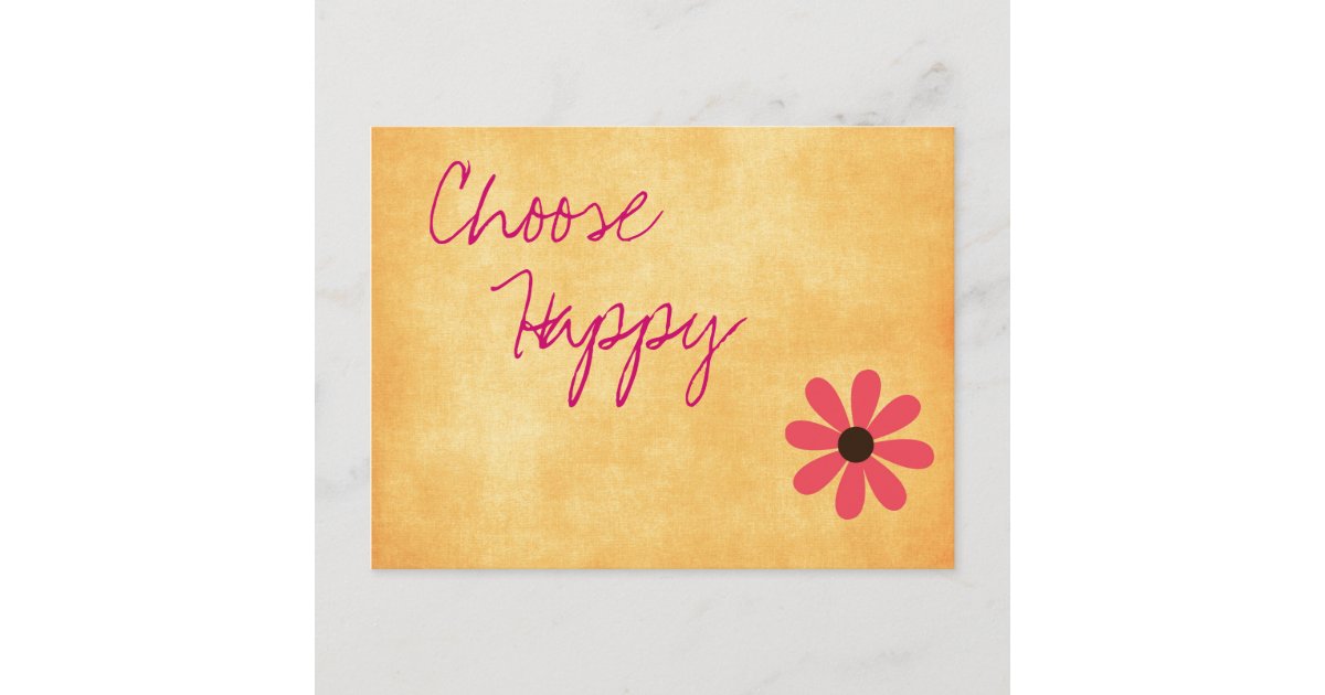Inspirational Happy Message Postcard | Zazzle